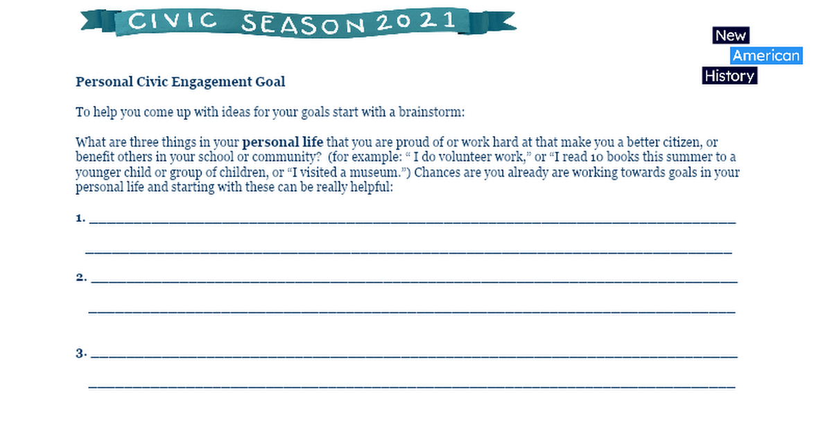 Civic Season 2021 • New American History