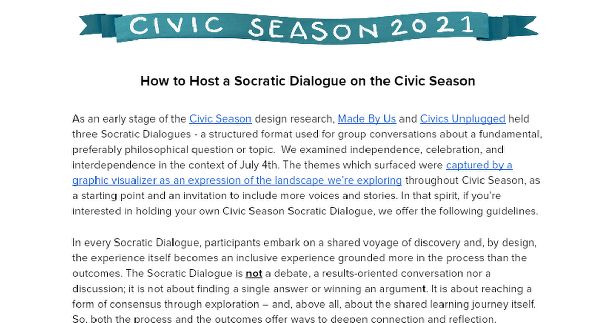 Civic Season 2021 • New American History